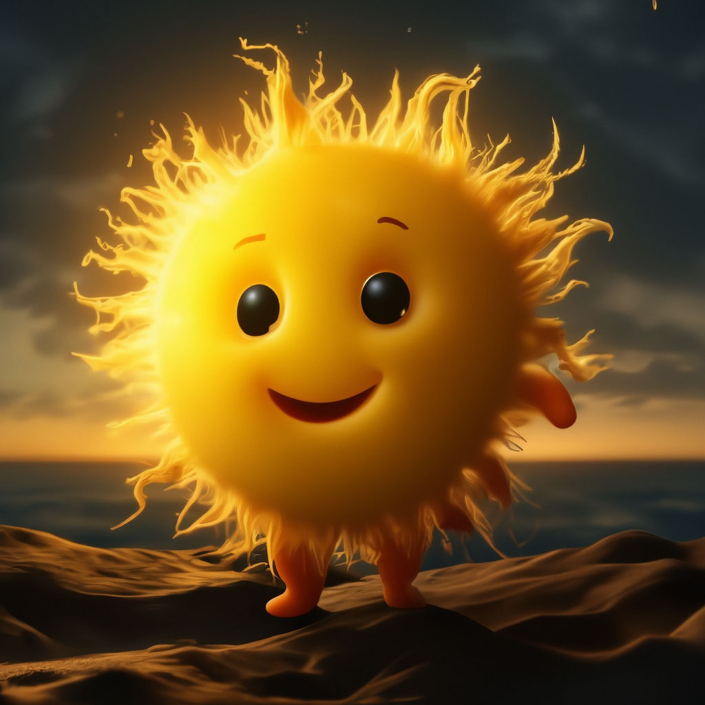"An extremely tiny anthropomorphic sun is trying to conquer the ...