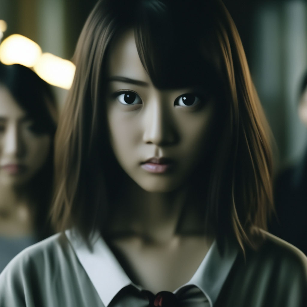 "One missed call+horror+horror+ Japan" — image created in Shedevrum