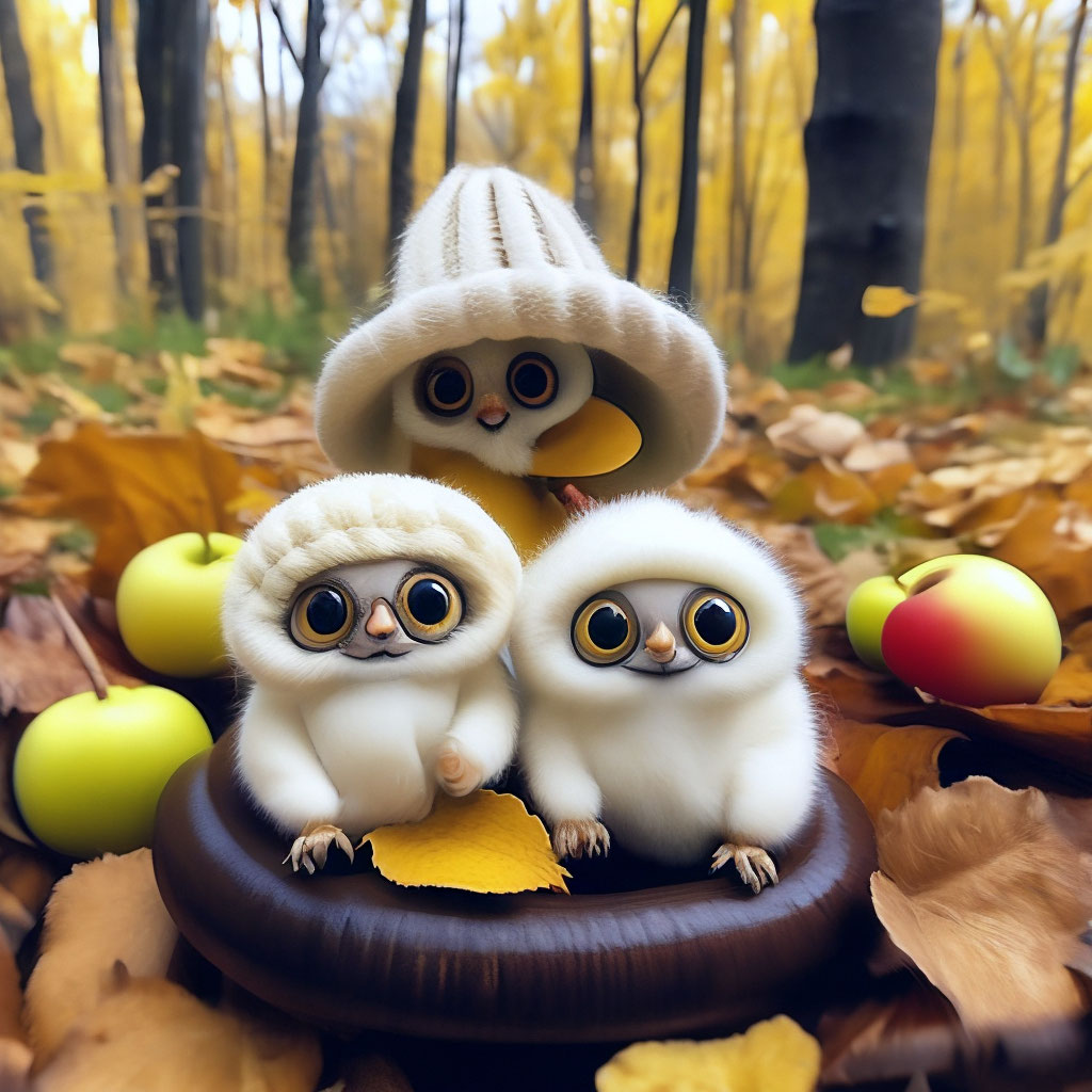 "A hat with a wool pumpon in them are two Creep little cute fluffy ...