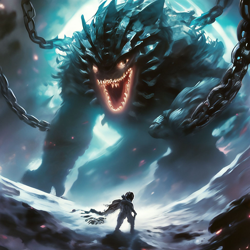 "In the cold, gloomy depths of space, a huge monster razzinudo fell ...