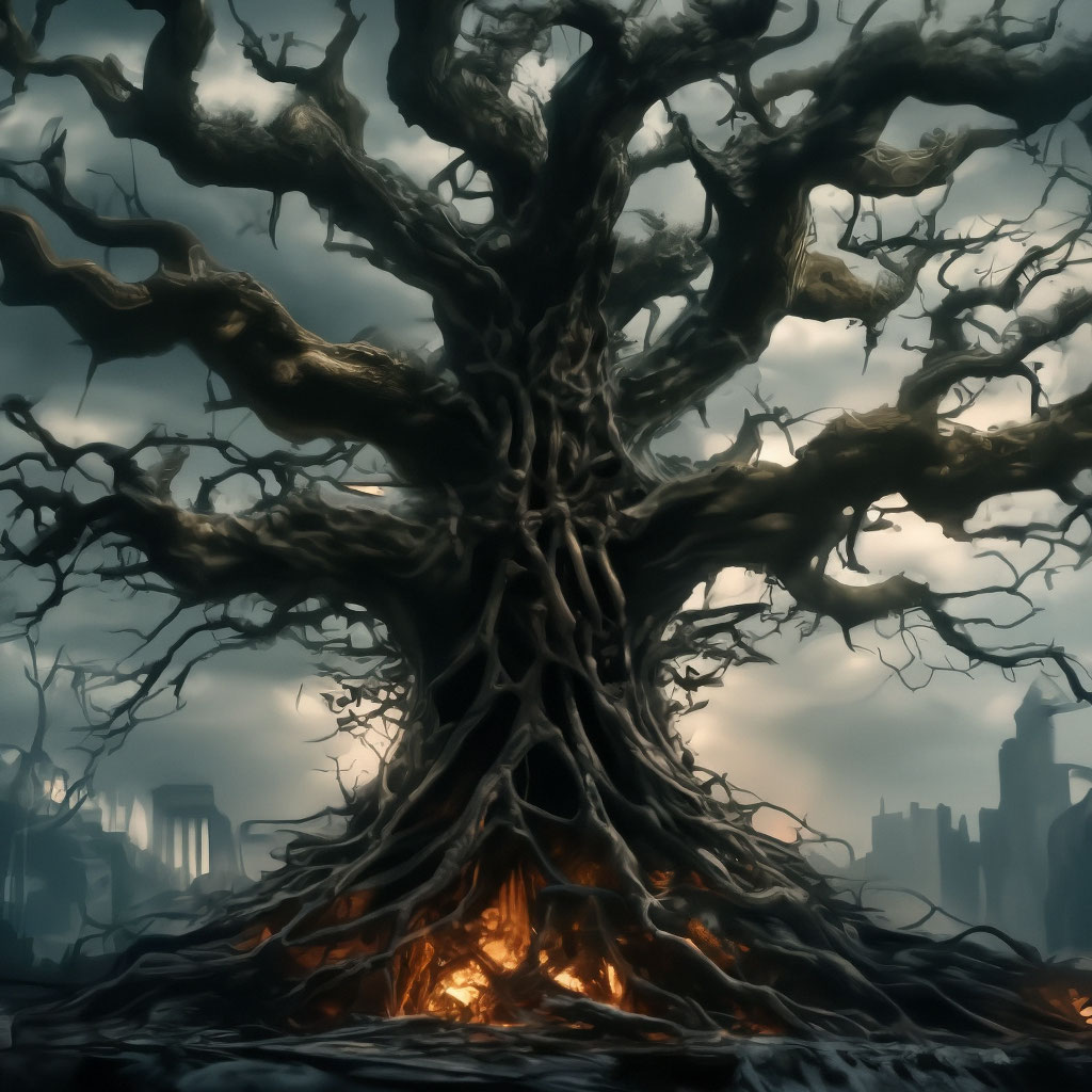 "The Tree of Death" — image created in Shedevrum