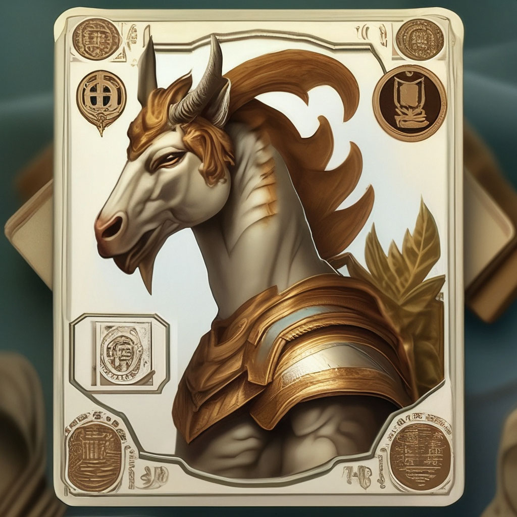 "Promo card for a board game, centaur, realistic, high detail" — image ...