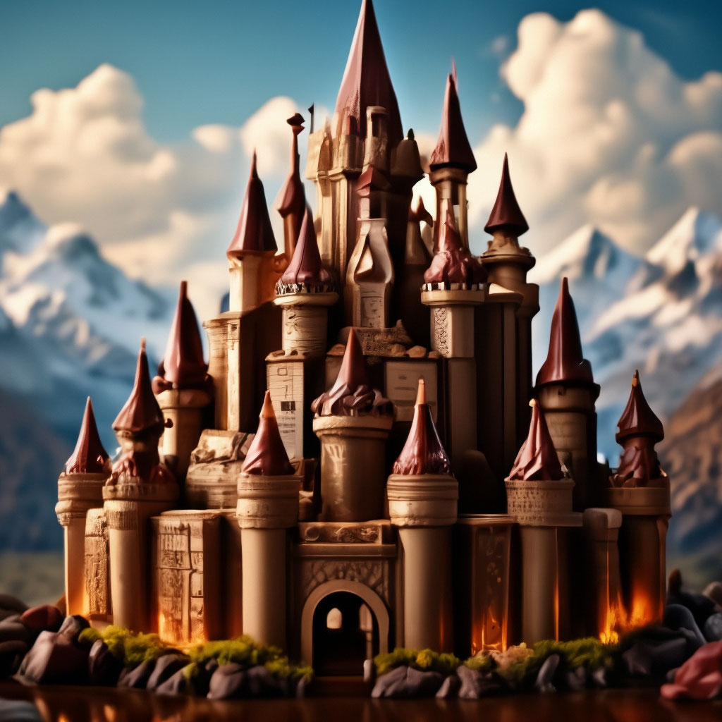 "Chocolate castle" — image created in Shedevrum