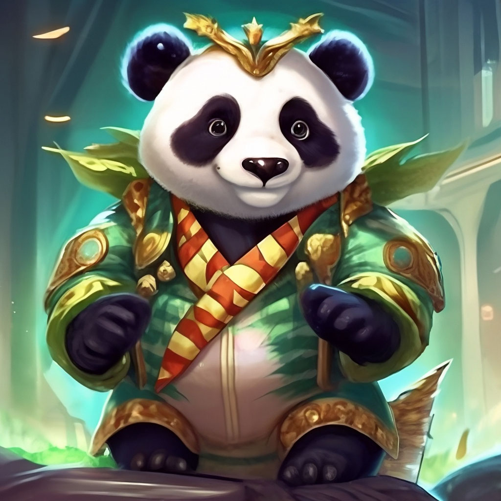 "🌈🌈 gorgeous Chinese panda in a crocodile costume,anime style, cartoon ...