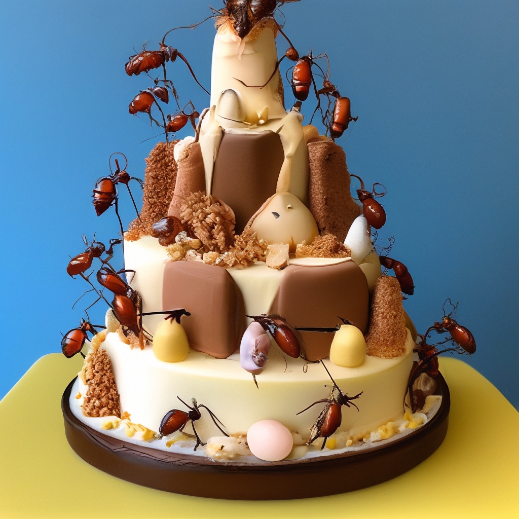 "Cake anthill" — image created in Shedevrum