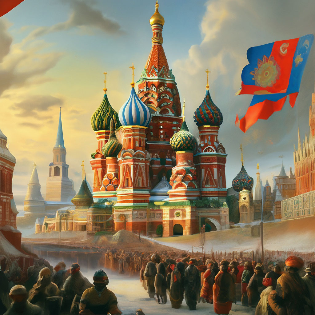 "The history of Russia" — image created in Shedevrum