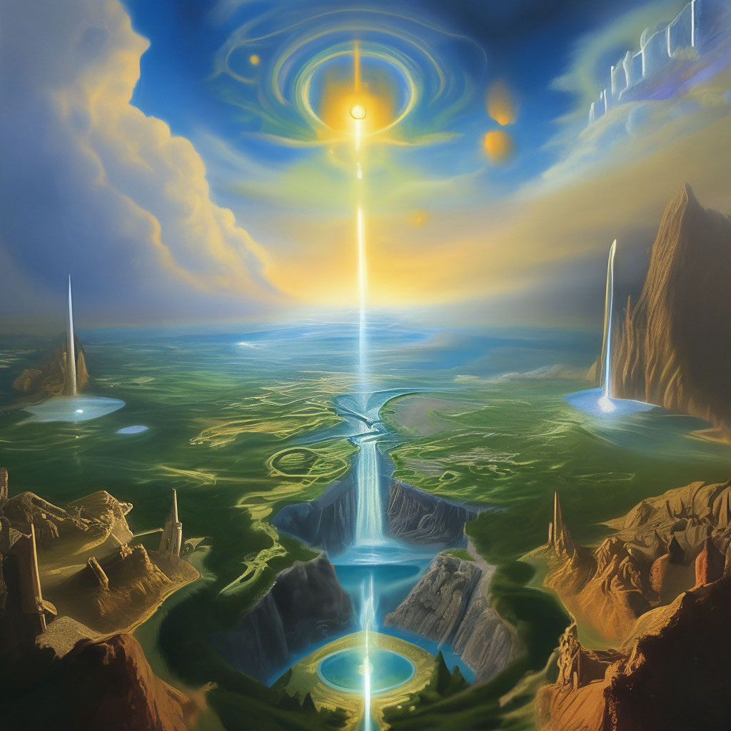 "The earth before the beginning of time" — image created in Shedevrum