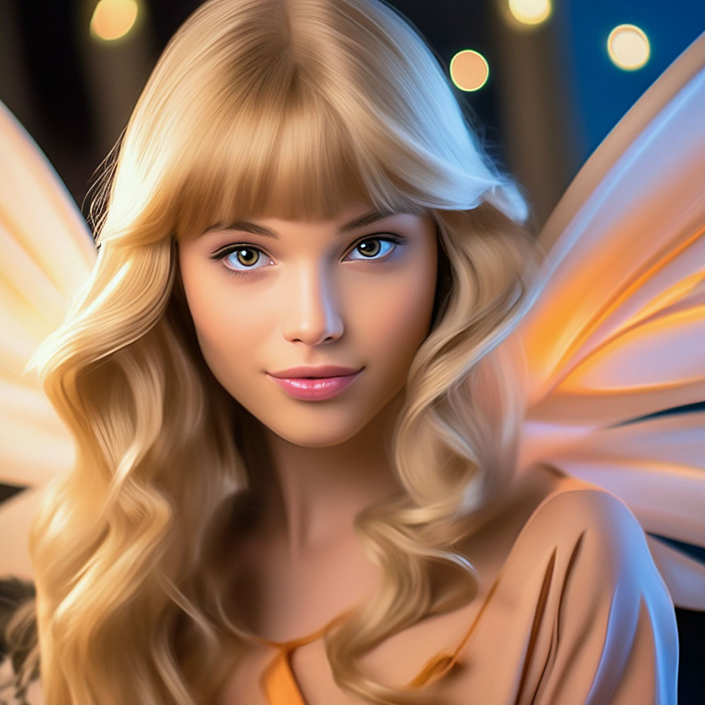 "Brown-eyed model with wings fairy Stella from the Winx Club in the ...