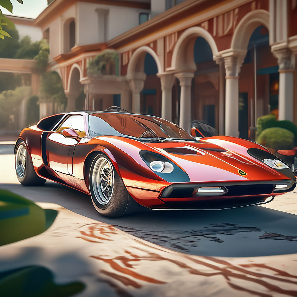 "Vintage supercar Lamborghini 2030 professional photo, beautiful ...