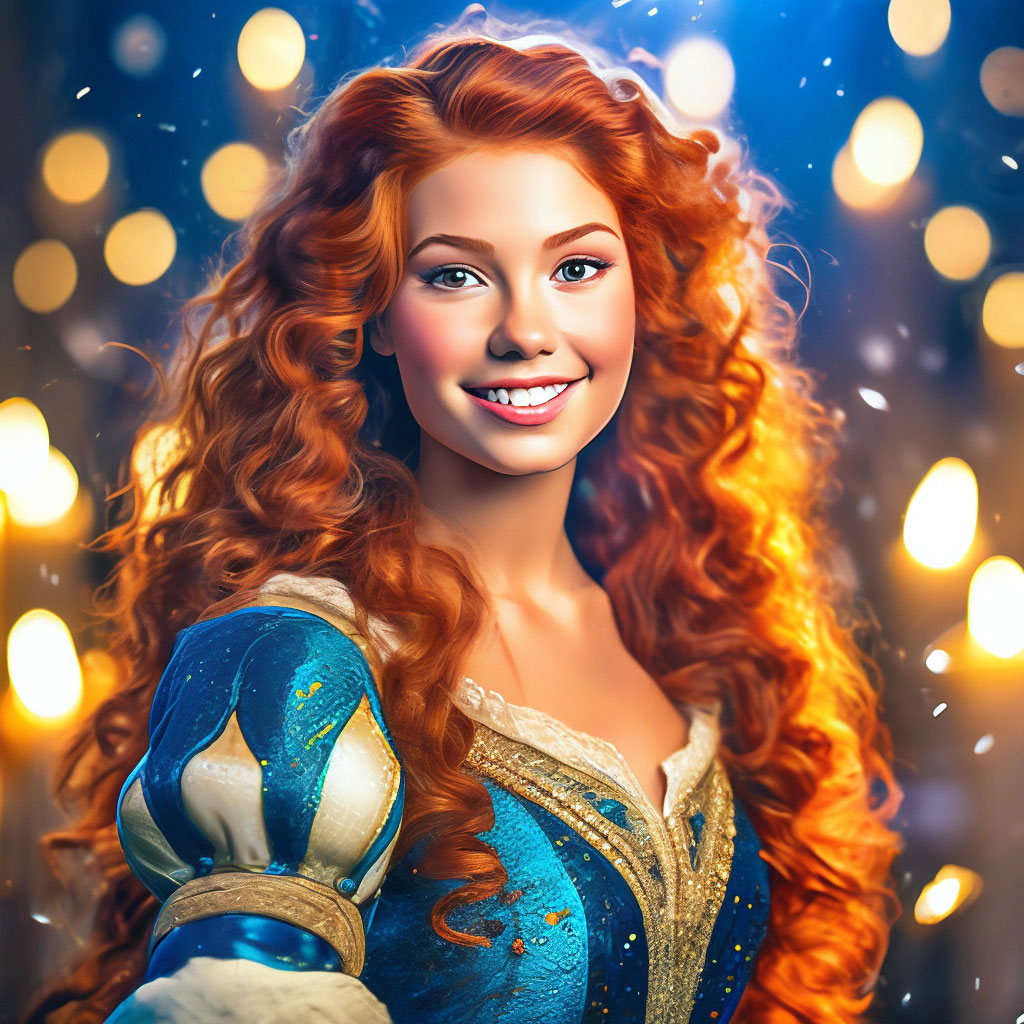 "Disney-style beautiful Princess Merida Background:professional photo ...