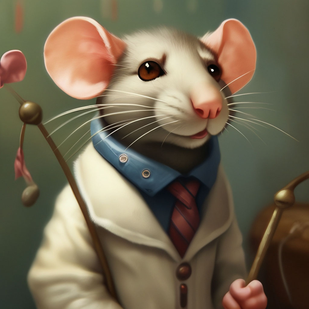 "Anthropomorphic rat" — image created in Shedevrum