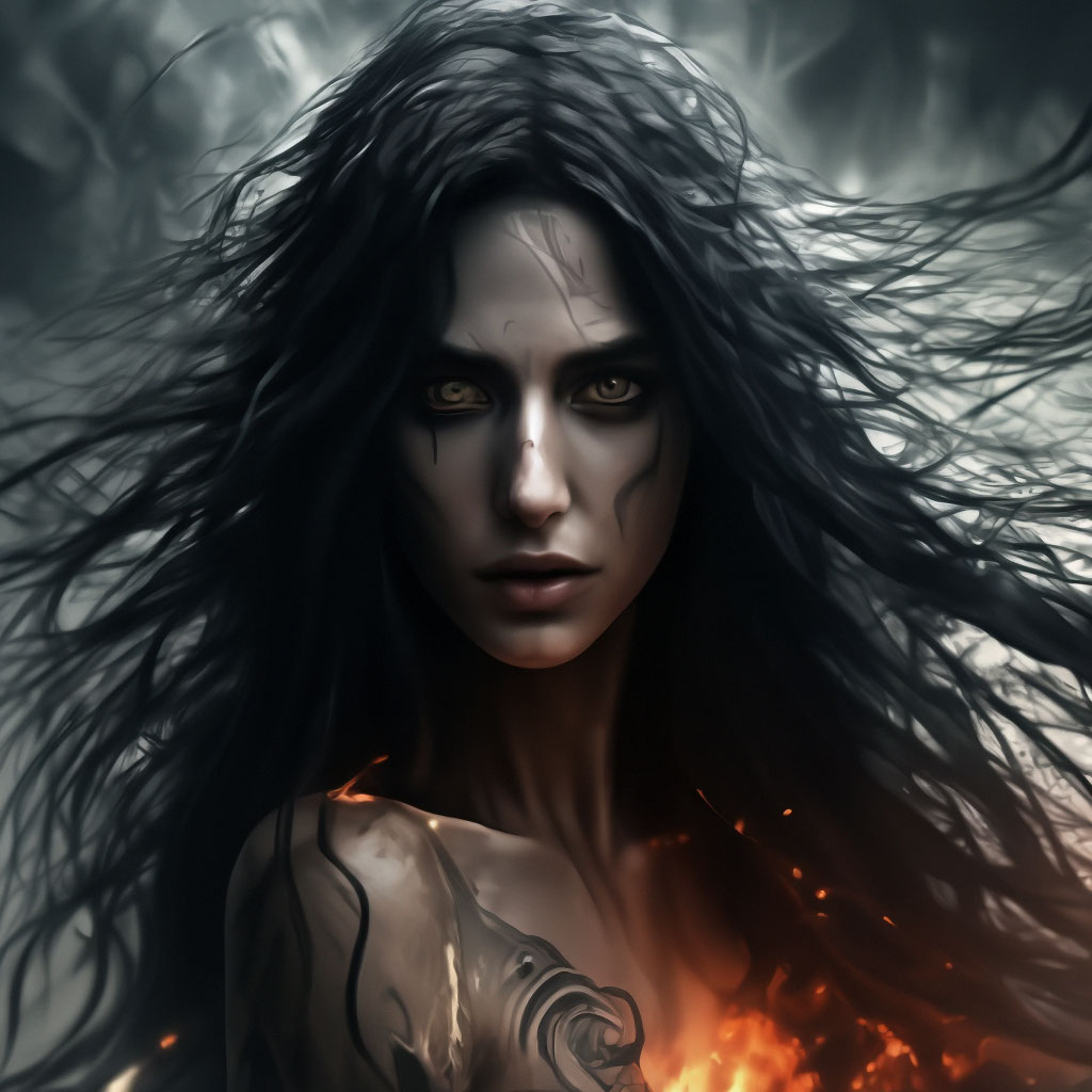 "Fantasy spirit personification of fear super beautiful drawing ...