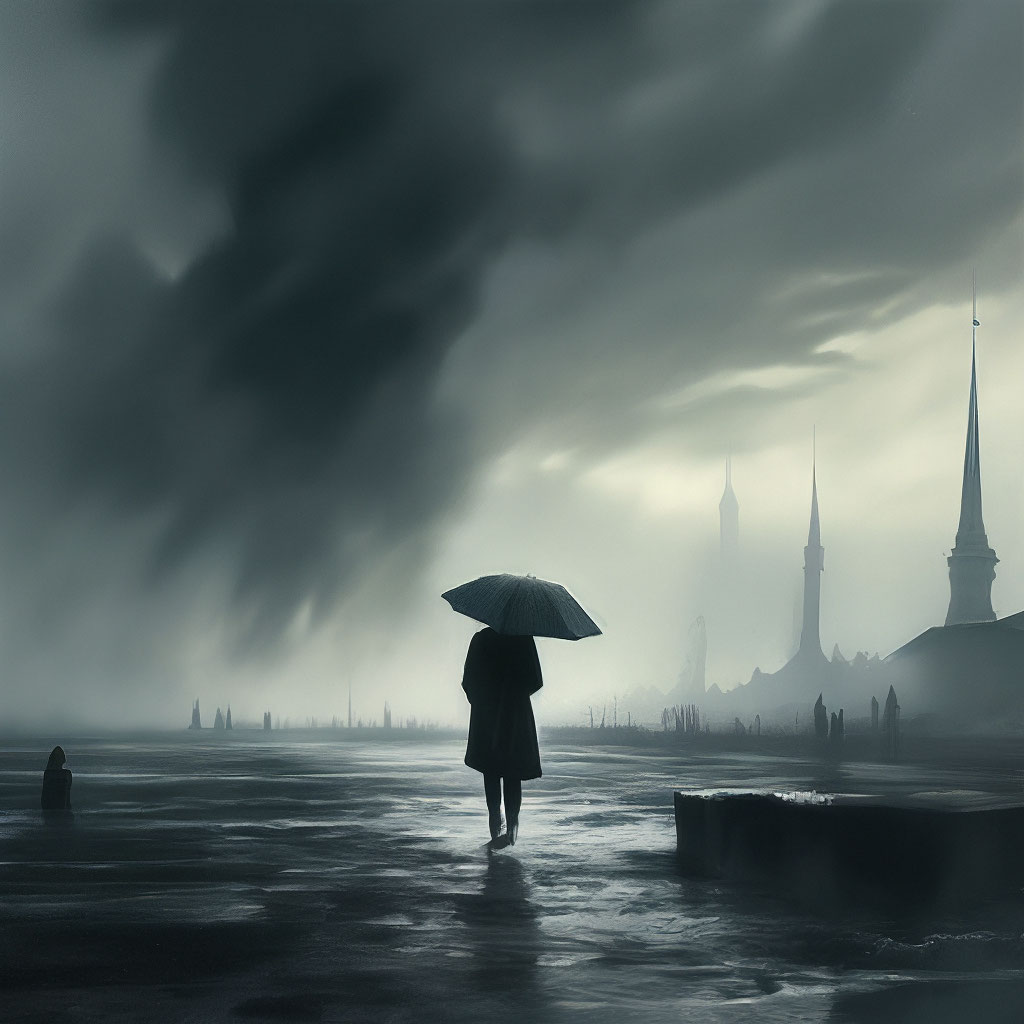 "A gloomy picture" — image created in Shedevrum