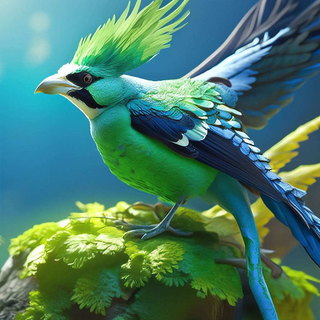 "Lizard+ magpie, green lizard 🦎 turns into a magpie, tail of green ...