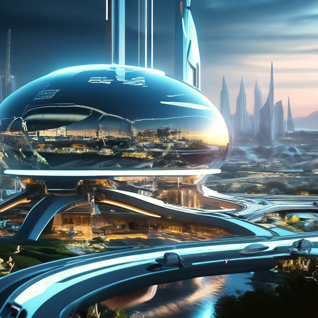 "Technology of the future" — image created in Shedevrum