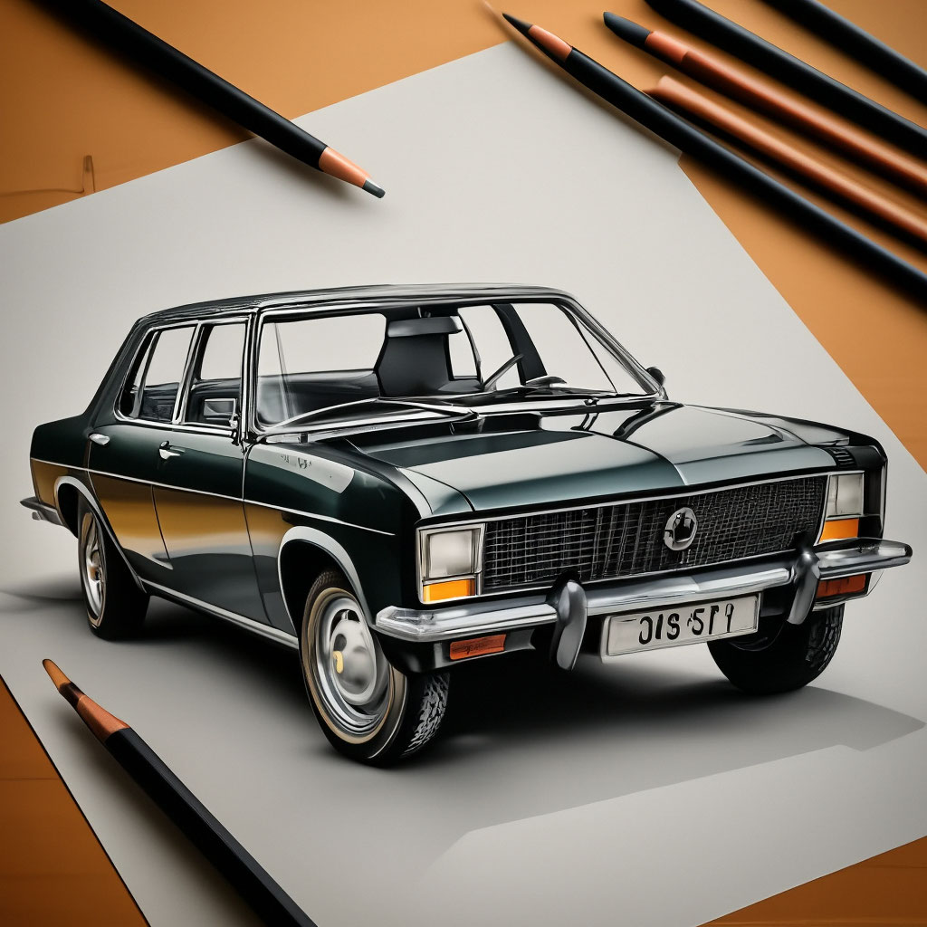 "Opel Diplomat Sketches by Opel Diplomat black designer, pencil ...