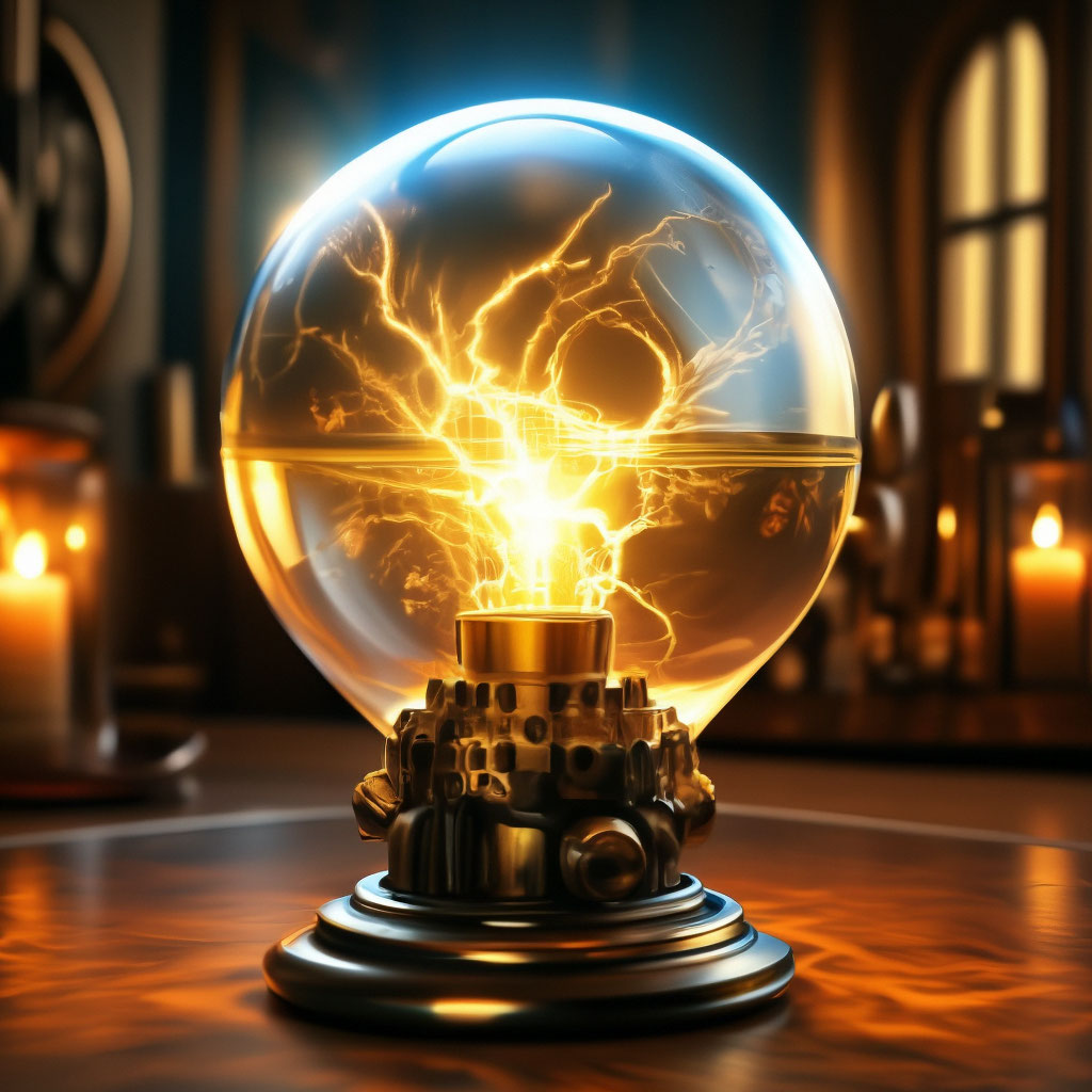 "Give the light night light with a ball lightning inside Steampunk ...