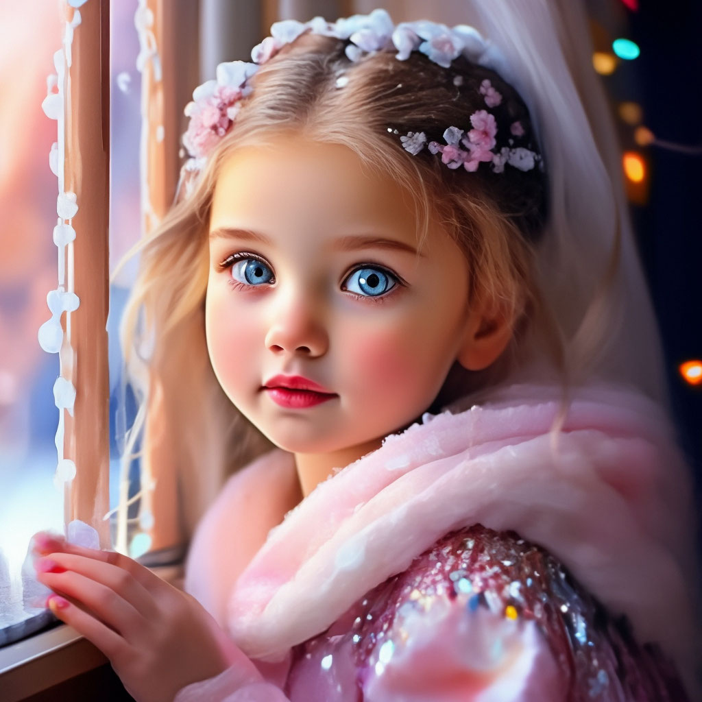 "Watercolor drawing, photo portrait,photorealism,cute child in a light ...
