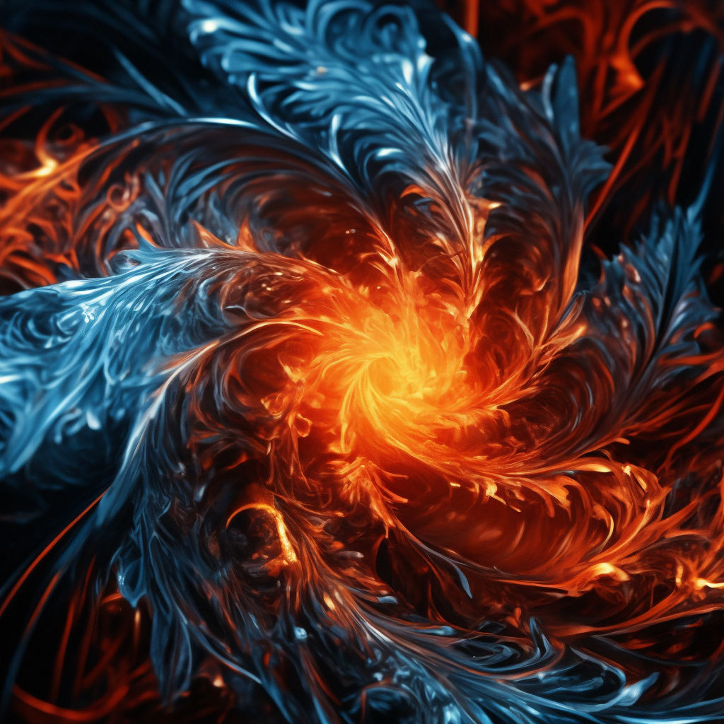 "Ice+flame, fractal, texture, 32k, professional photo, realistic ...