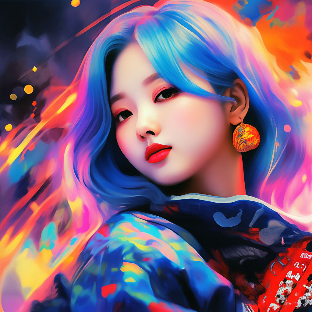 "Art design original K-pop artist 🫰" — image created in Shedevrum