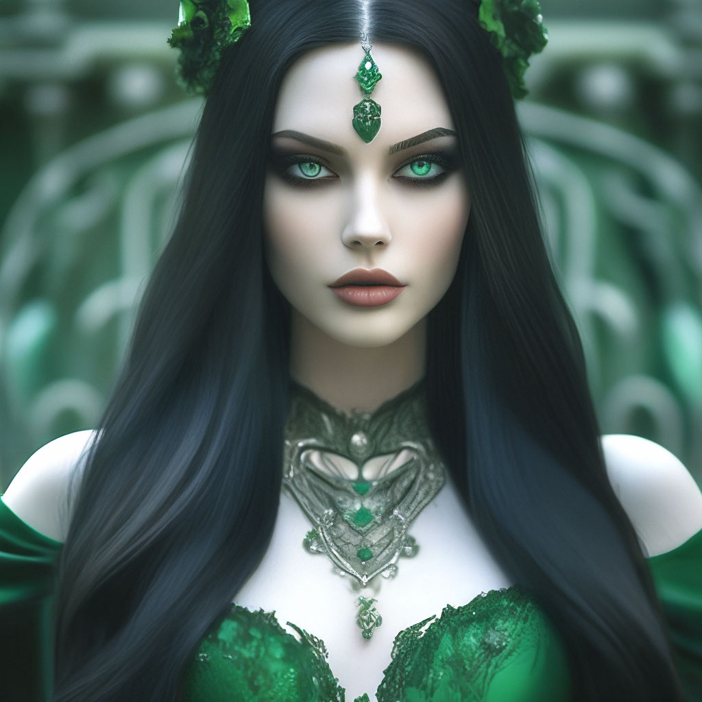 ""1792x1024" A portrait of a beautiful gothic white girl, divine ...