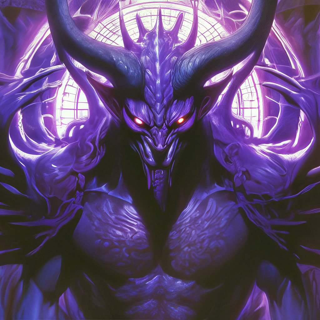 "The Occult demon🔯😈🔯 A demon with a narrow elongated muzzle. The muzzle ...