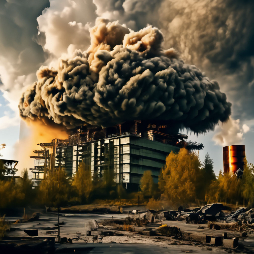 "Chernobyl, explosion , bright lighting, 4k, ISO 100, high resolution ...