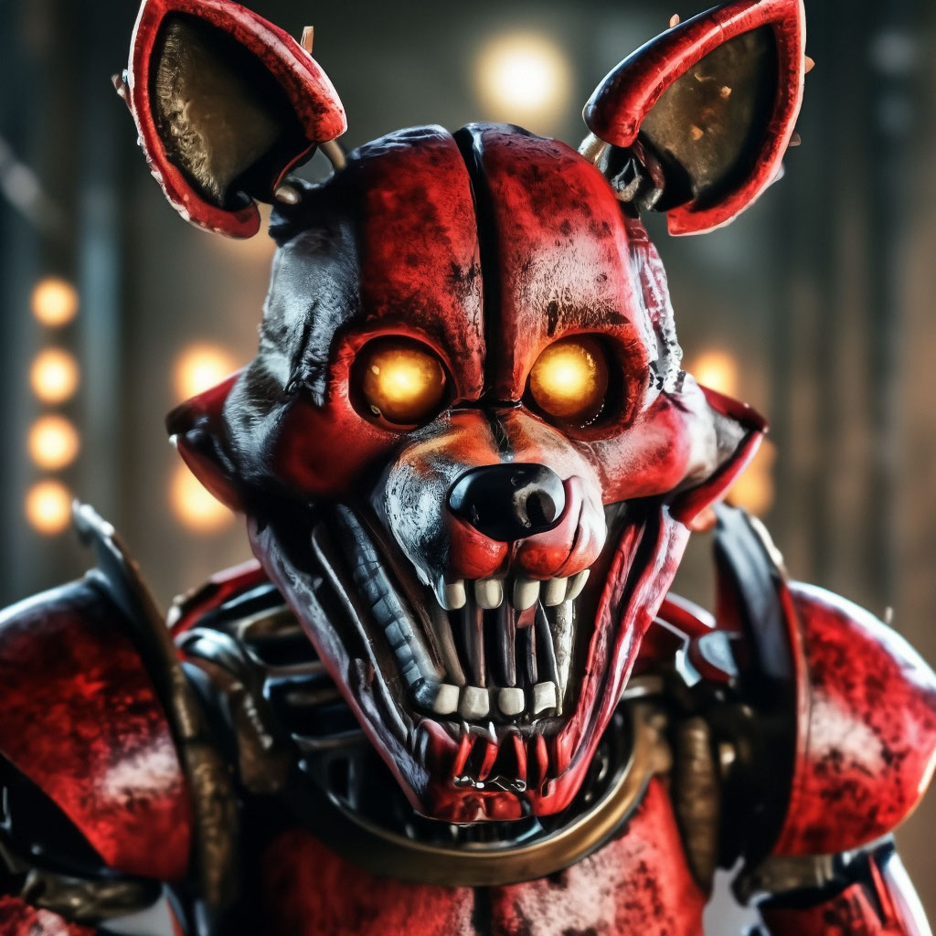 "Realistic animatronic nightmare Foxy from FNAF, 4k, high resolution ...