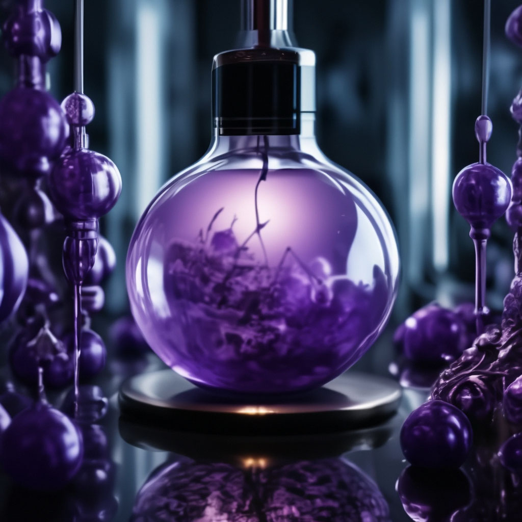"The purple life in the experiment" — image created in Shedevrum