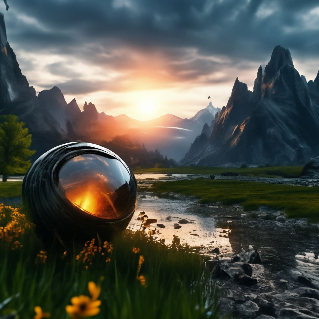 "8k, UHD, inside a post-apocalyptic epic world, epic sphere gloomy ...