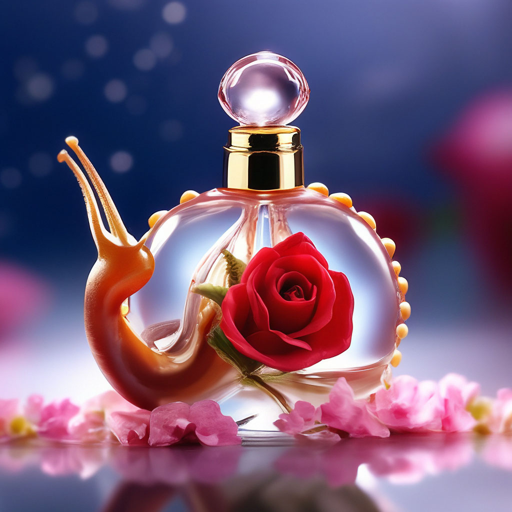 "Pot perfume bottle in red snail body, snail perfume, 32K, high ...