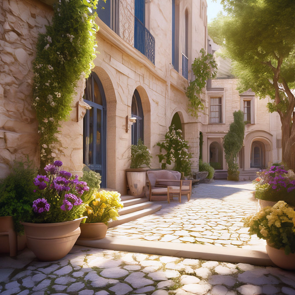 "The series "Courtyards of the world". Marseille,limestone house in the ...