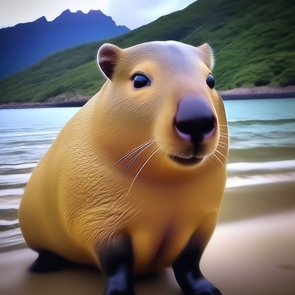 "A hybrid of a capybara and a navy seal" — image created in Shedevrum