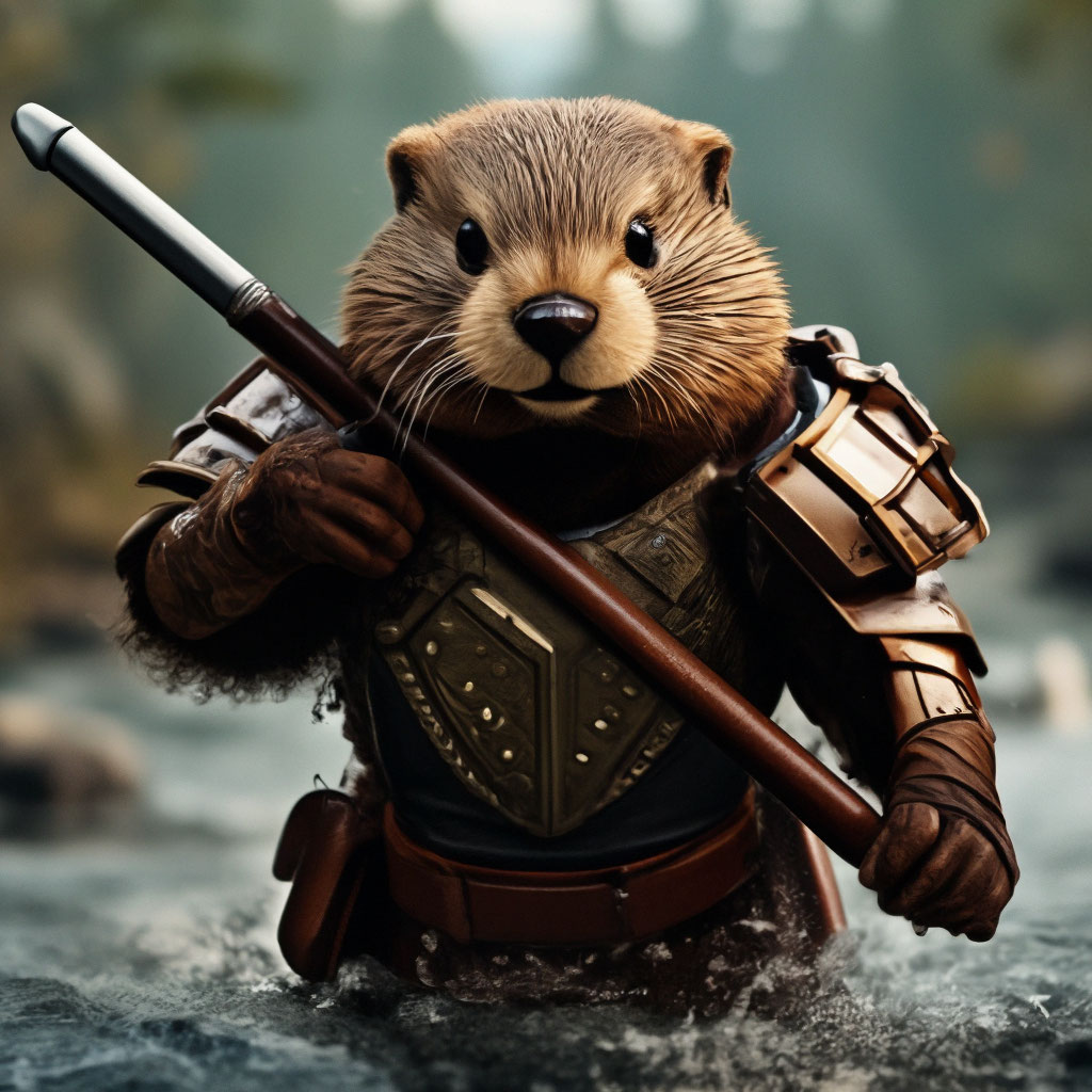 "Battle Beaver" — image created in Shedevrum