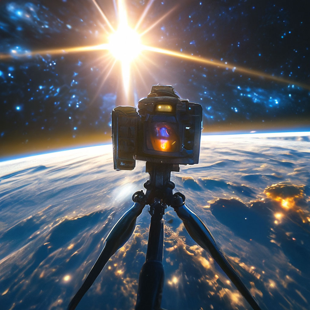"Space, sun, stars, professional photo, Rmx-v7, UHD, 4k, radiance ...