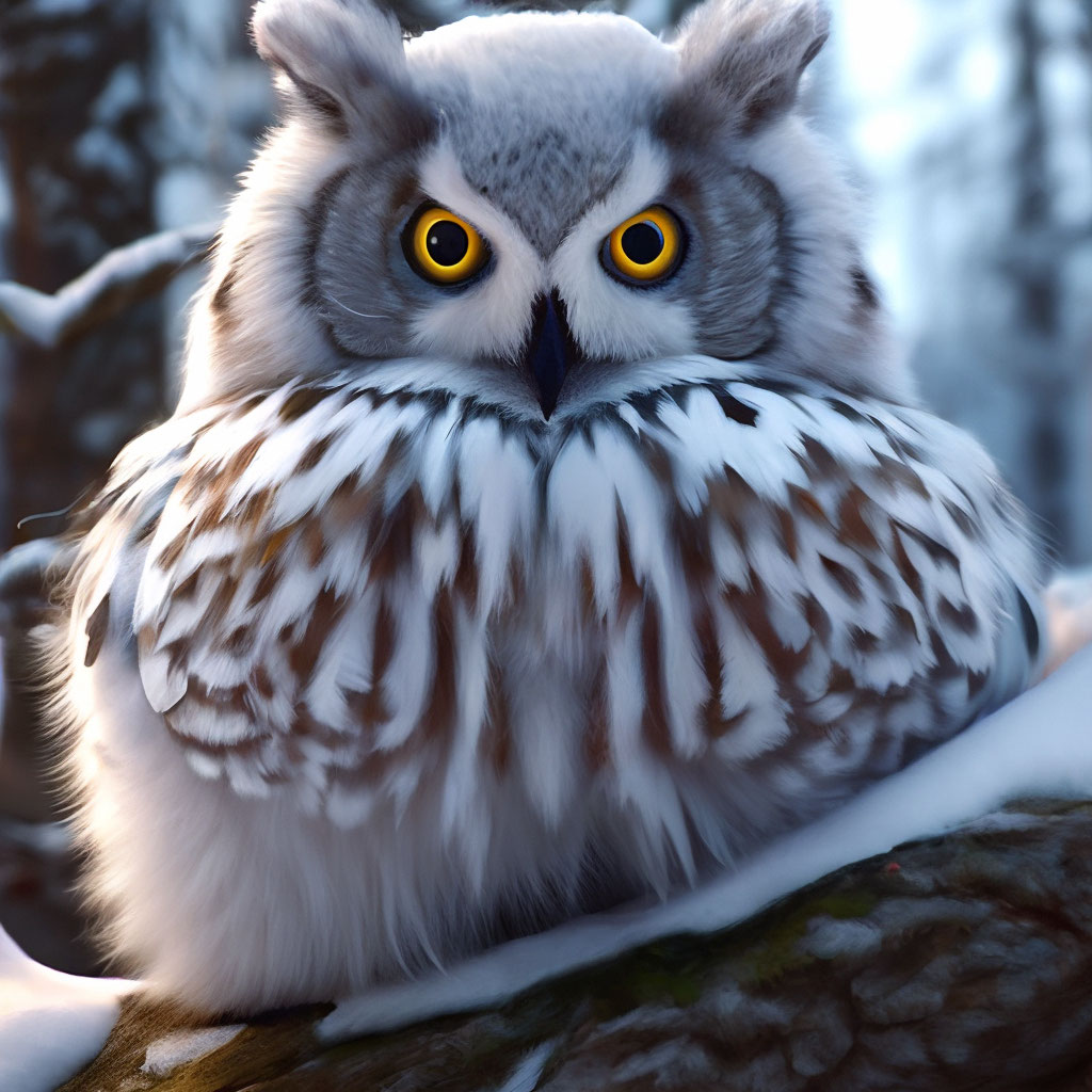 "Owl fluffy mole 3d, depth of field, realistic, ultra-realistic ...