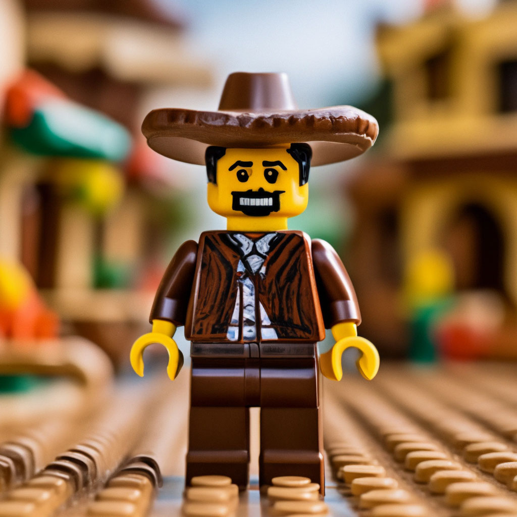 "Mexican, in the lego style" — image created in Shedevrum