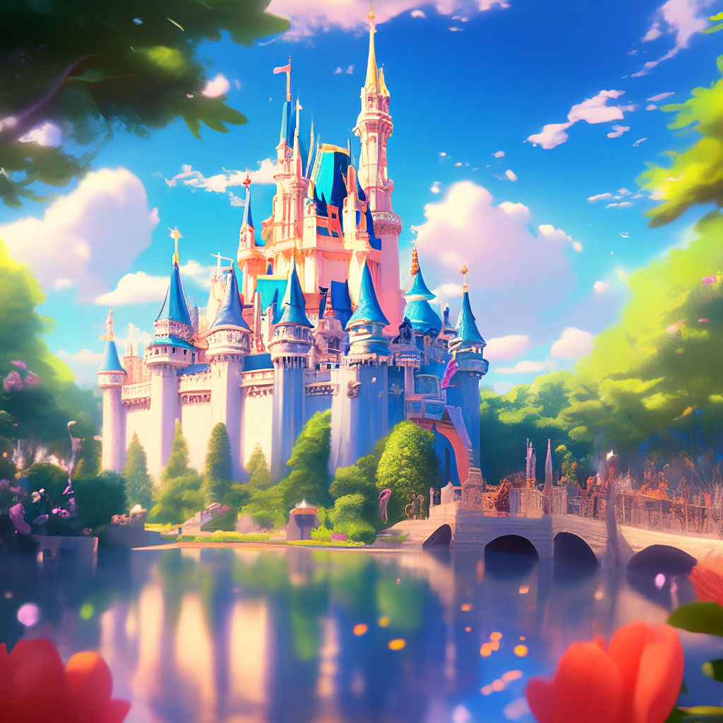 "Disney magic, disney logo, dreams come true, anime art, tranquility ...