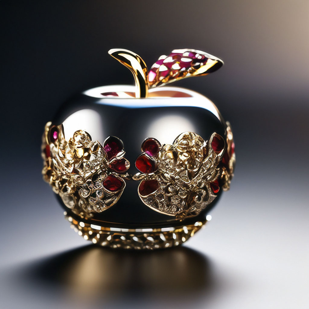 "Series: Faberge apples. Crystal apple in Chanel style matte and shiny ...