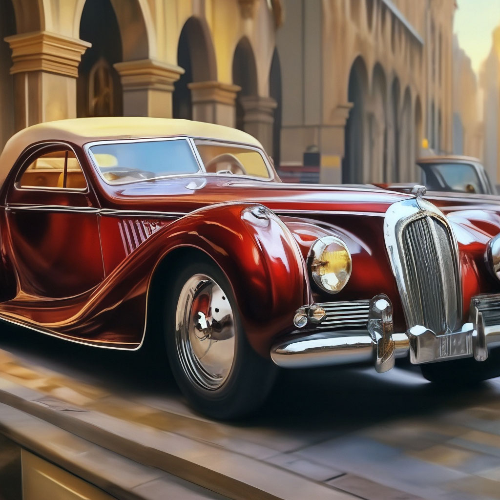 "The most beautiful car, hyperrealism" — image created in Shedevrum