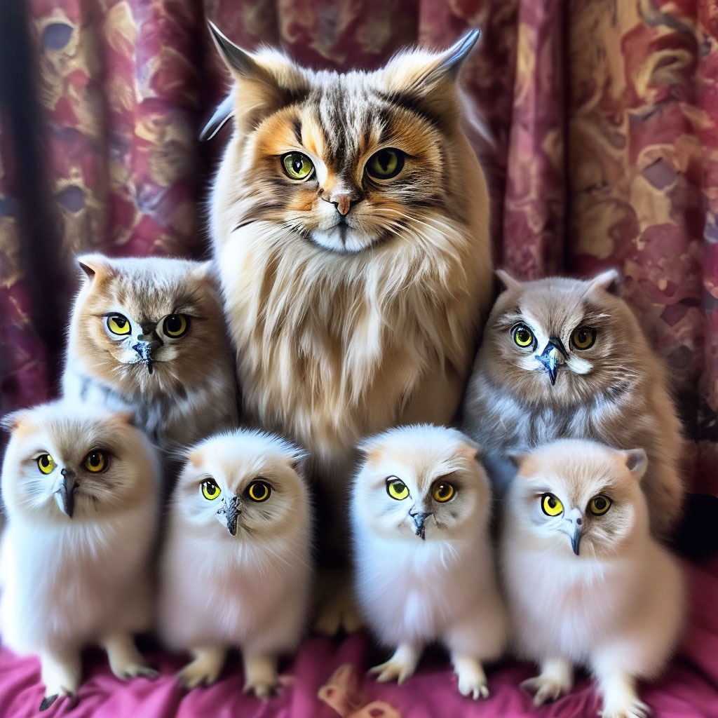 "Kotosovs Slava-dad and cat-mom with their children: different hybrids ...