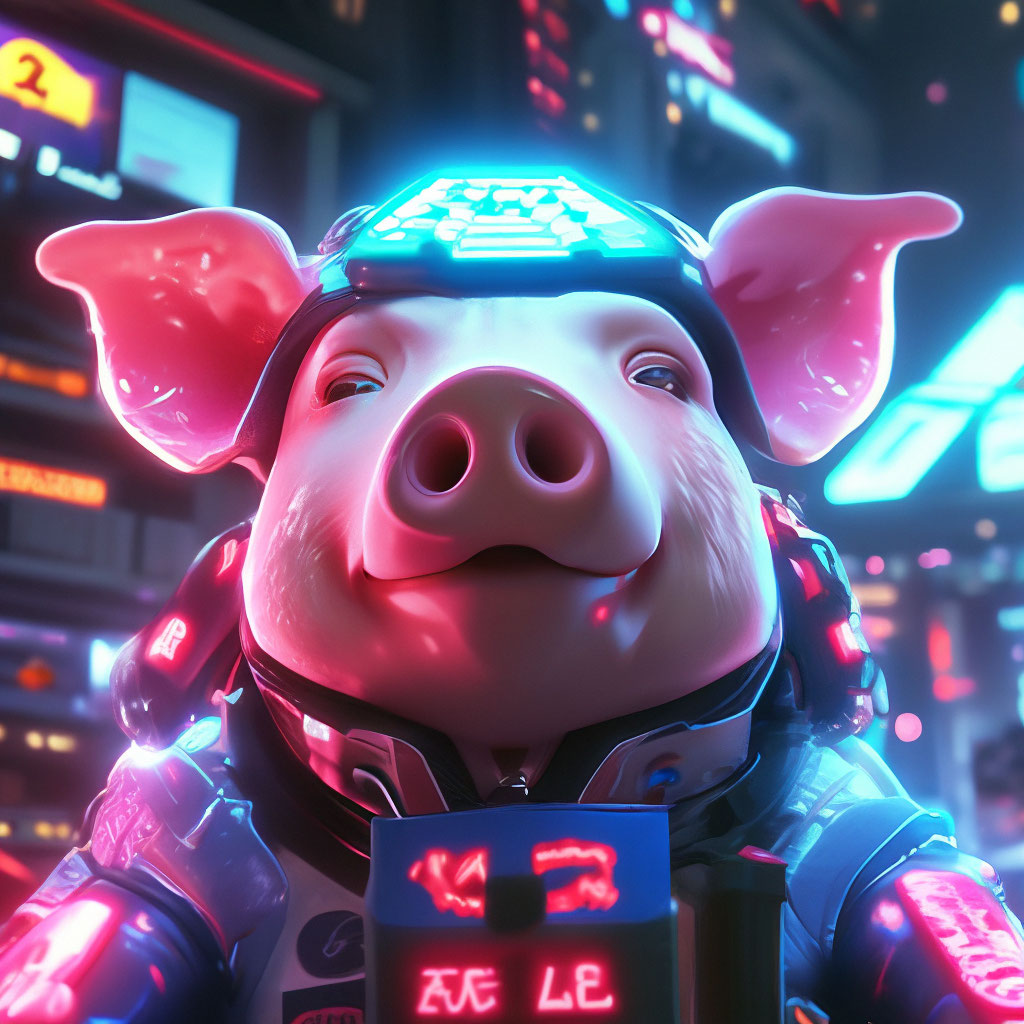 "Cyber pig pepv" — image created in Shedevrum