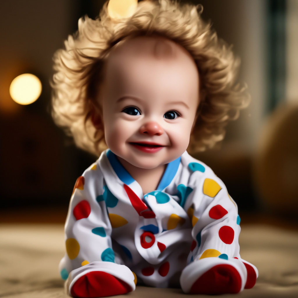 "And I like to laugh 🥳 Caricature. A tiny, charming, cute, newborn baby ...