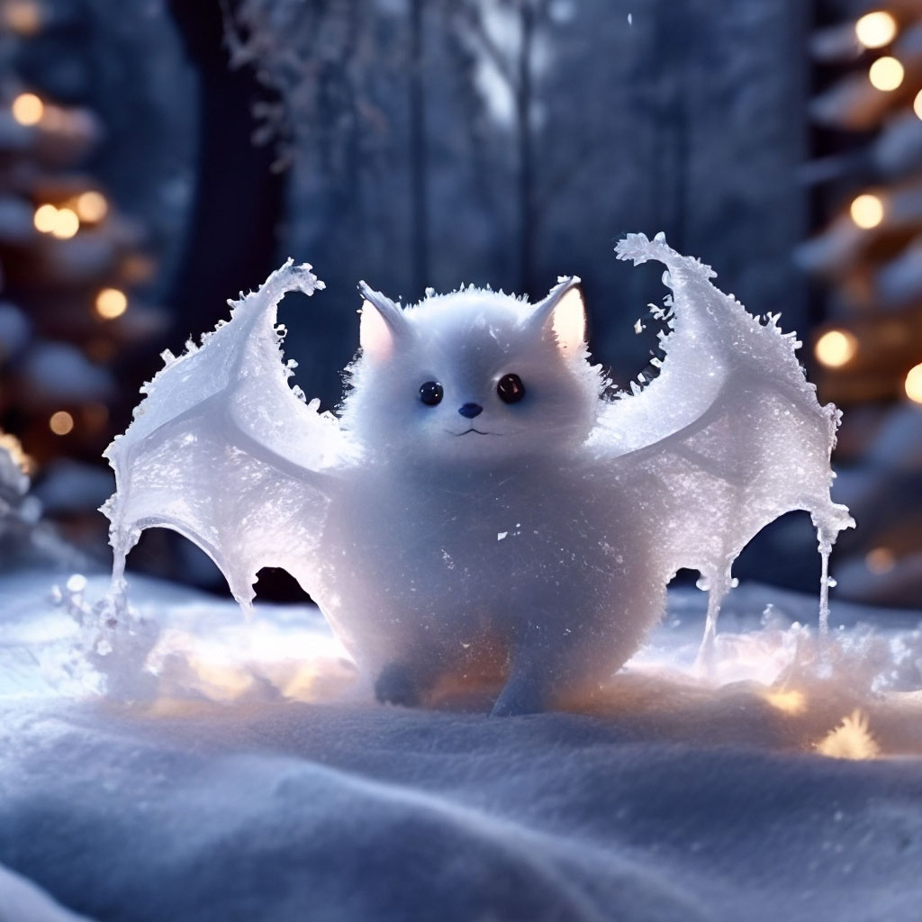 "🤍🤍🤍 Snowy and fluffy bat translucent substance, snow pattern web ...