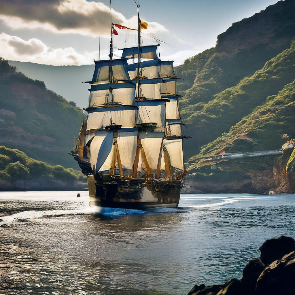 "Charles Wayne's vintage 12-gun brigantine Ranger sails in Spanish ...