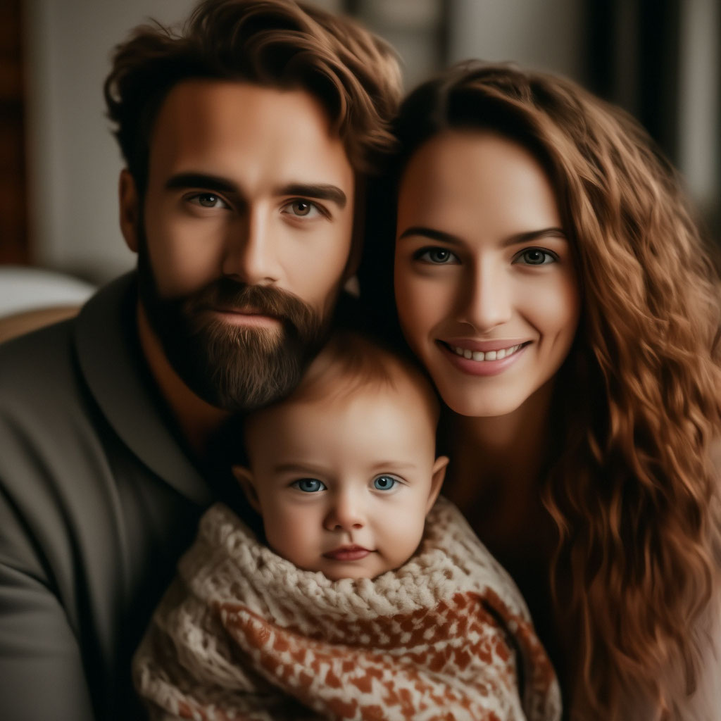 "He and I are a close-knit family" — image created in Shedevrum
