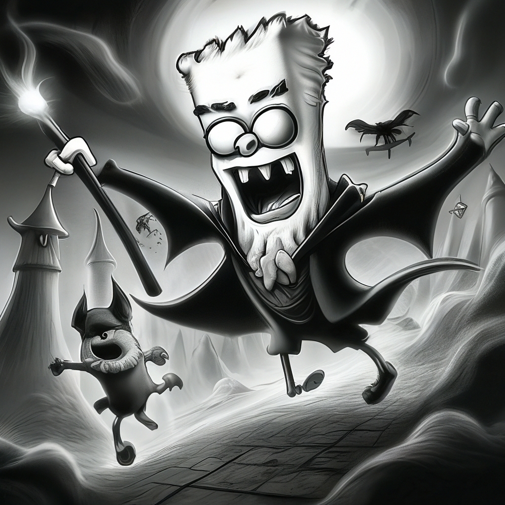 "Scared harry Potter vampire SpongeBob flees from the evil terrible ...