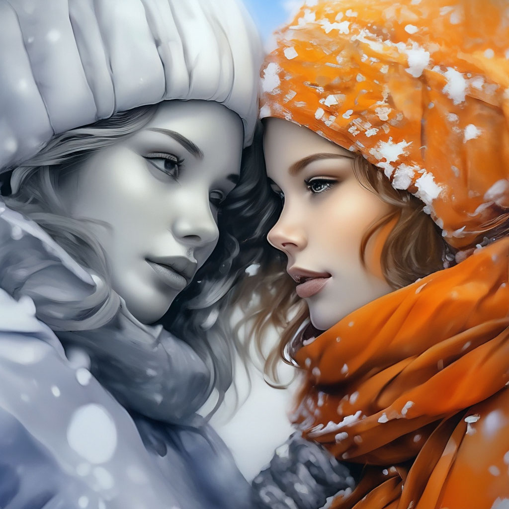 "The struggle of two seasons... it's very winter, in the guise of girls ...