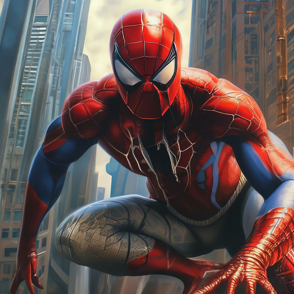 "The human spider" — image created in Shedevrum