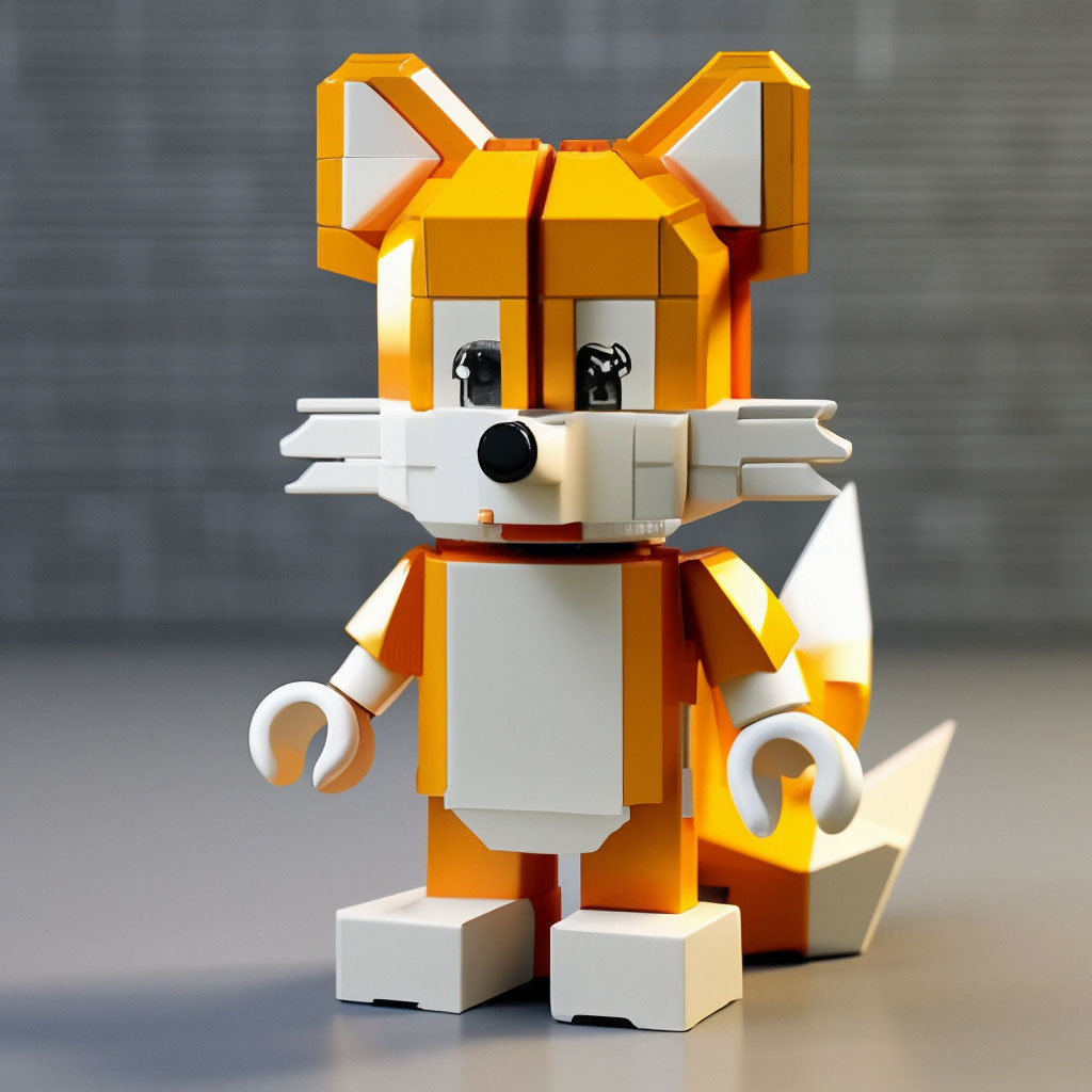 "Lego tails" — image created in Shedevrum